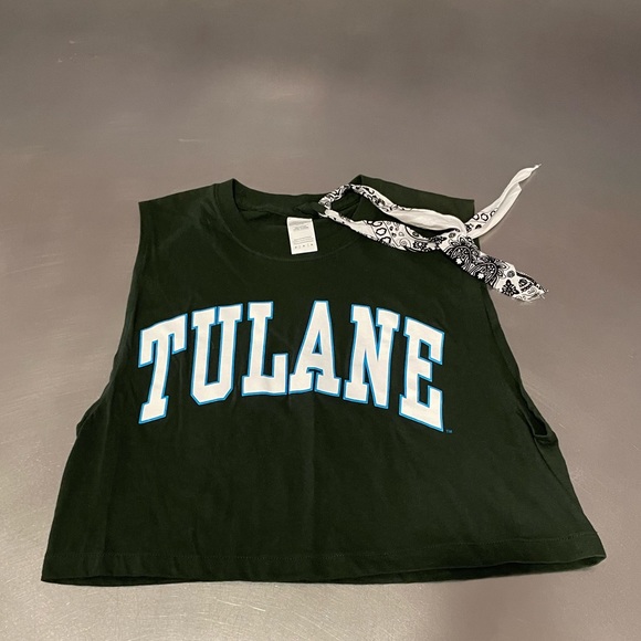 Eees Tees | Tops | Tulane Crop Tank With Bandana Tie | Poshmark